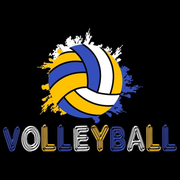 Vibrant Volleyball Artwork with Splashes of Color | Jiffy Designs