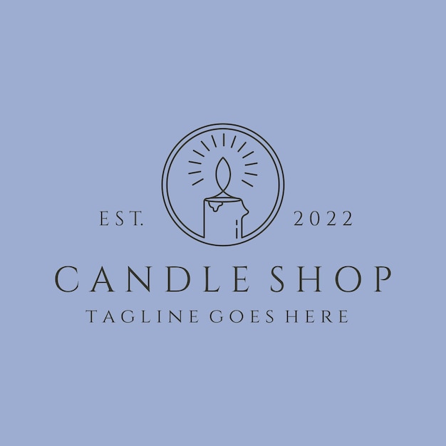 Elegant Candle Emblem with Established Year and Tagline | Jiffy Designs
