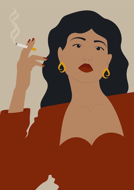Sultry Smoker: A Bold, Captivating Portrait | Jiffy Designs
