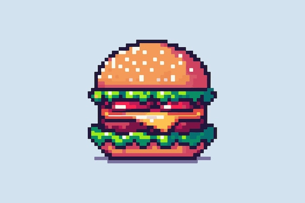 Delectable Pixel Burger: A Mouthwatering Masterpiece | Jiffy Designs