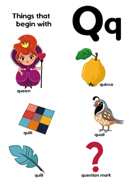 Whimsical Alphabet Adventure: Q is for Queen, Quince, and Quail | Jiffy ...