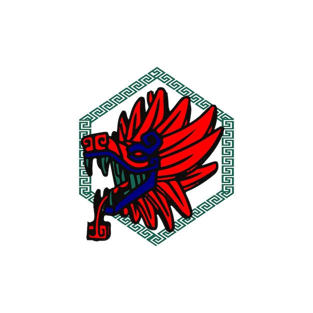 Vibrant Mythical Creature with Ornate Border Design | Jiffy Designs