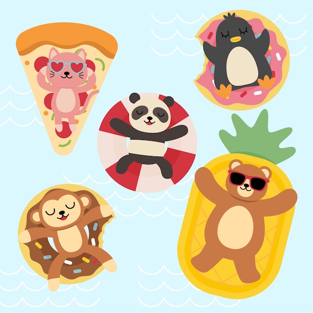 Adorable Animal-Themed Sticker Collection for Fun and Playful Designs ...