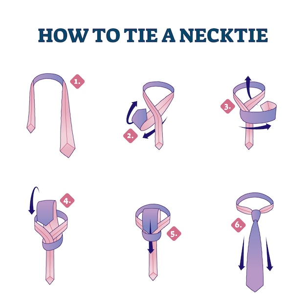 Illustrated Guide to Tying Stylish Neckties in Various Styles | Jiffy ...