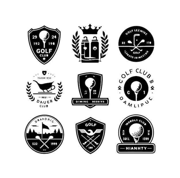 Elegant Collection of Versatile Golf Emblems and Badges | Jiffy Designs