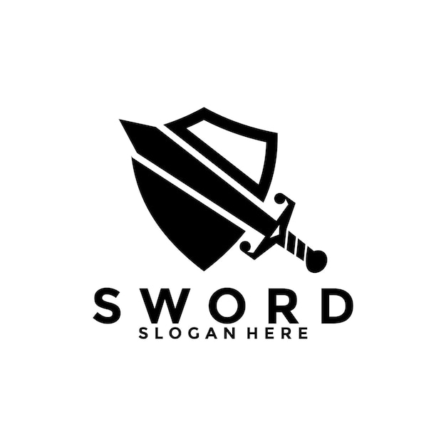 Powerful Sword with Sleek Shield Emblem Design | Jiffy Designs