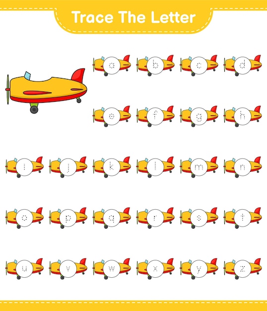 Vibrant Airplane Trace the Letter Activity | Jiffy Designs