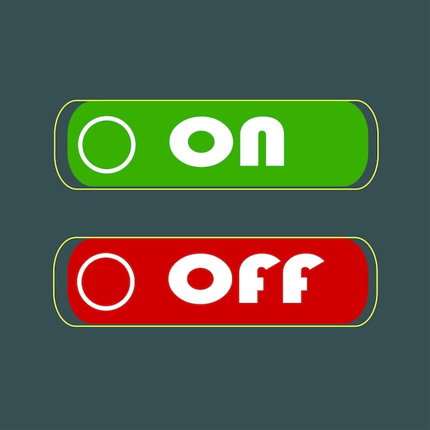 Vibrant On/Off Toggle Switches in Green and Red | Jiffy Designs