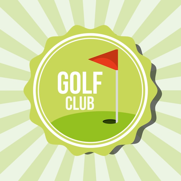 Vibrant Golf Club Badge with Sunburst Background | Jiffy Designs