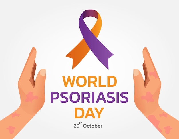 Raising Awareness for World Psoriasis Day with Vibrant Ribbon Emblem ...