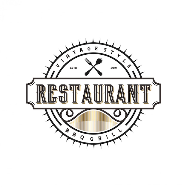 Rustic and Charming Restaurant Logo with Crossed Utensils | Jiffy Designs