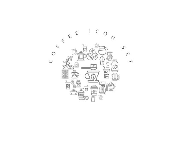 Comprehensive Coffee Icon Collection Showcasing Diverse Cafe Essentials ...