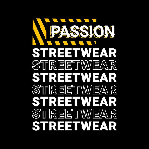 Bold Typographic Streetwear Design with Repeating Text | Jiffy Designs