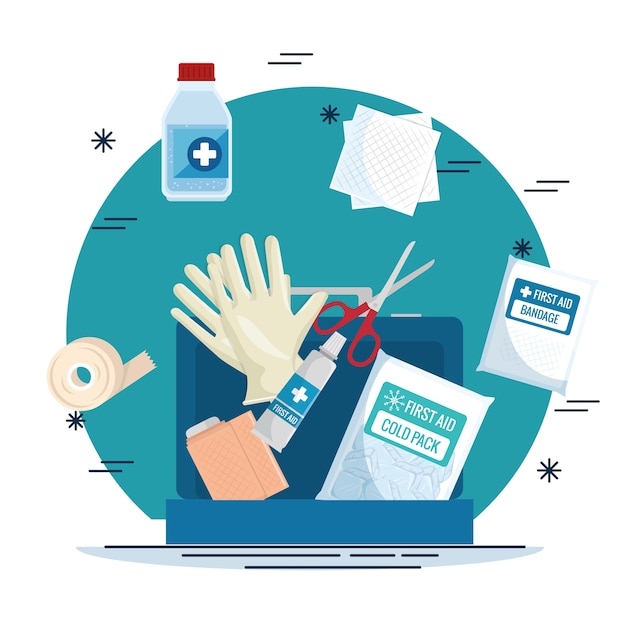 Illustrated Medical Supplies and First Aid Kit Essentials | Jiffy Designs