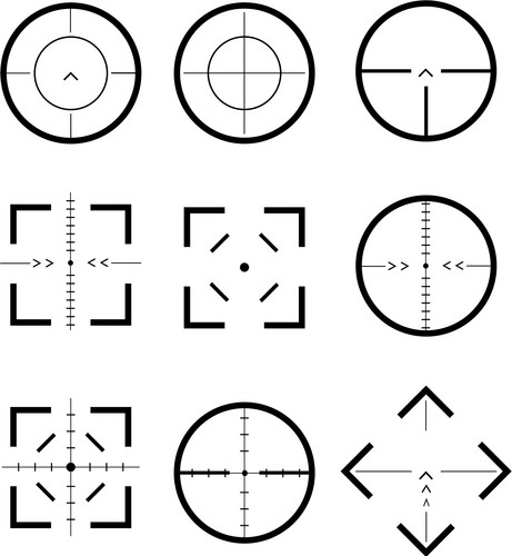 Different Icon Set Of Targets And Destination. Target And Aim ...