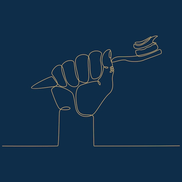 Triumphant Fist Raising a Victorious Banner on Navy | Jiffy Designs