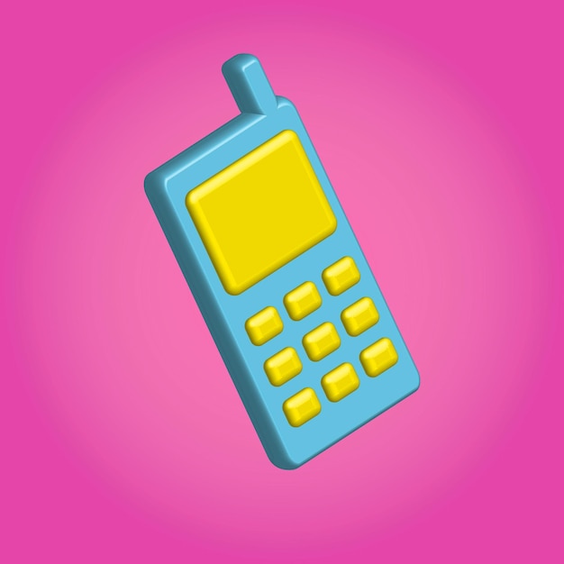 Vibrant Retro Mobile Phone on Neon Pink Background | Jiffy Designs