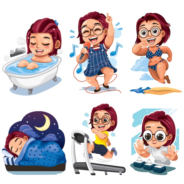 Vibrant Collection of Playful and Expressive Cartoon Characters | Jiffy ...