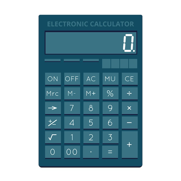 Sleek and Functional Electronic Calculator in Teal | Jiffy Designs