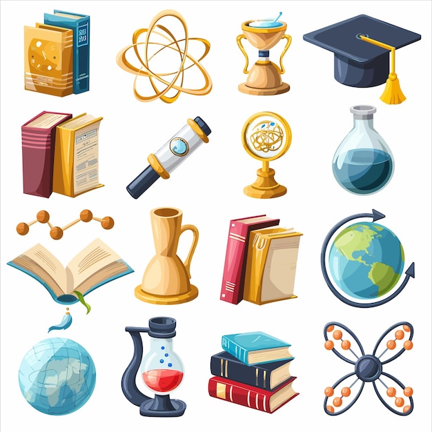 Vibrant Collection of Educational and Academic Icons | Jiffy Designs