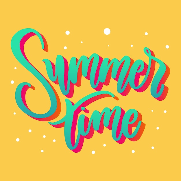 Vibrant and Playful 'Summer Time' Lettering Design | Jiffy Designs