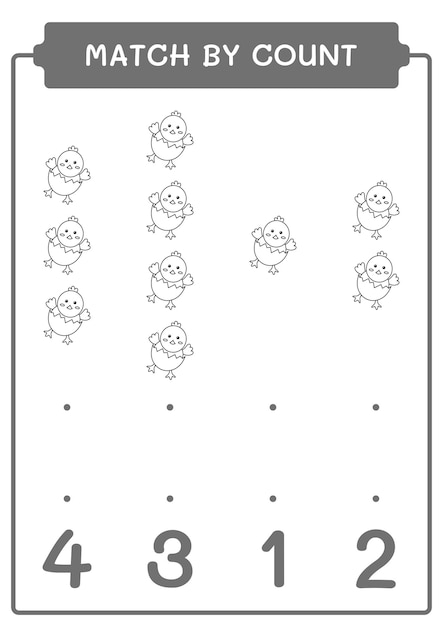 Charming Chicks: A Counting Matching Game | Jiffy Designs
