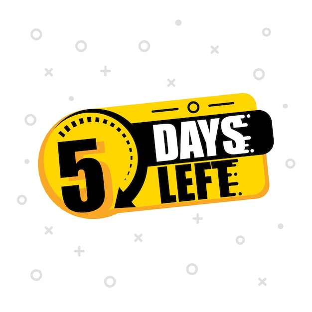 Vibrant Countdown Timer Showcases 5 Days Left | Jiffy Designs