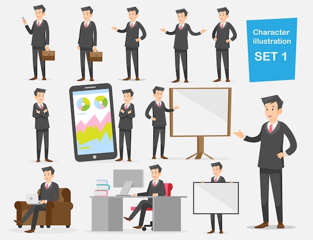 Stylish Business Executive Characters in Formal Attire | Jiffy Designs