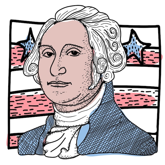 Iconic Portrait of America's Founding Father George Washington | Jiffy ...