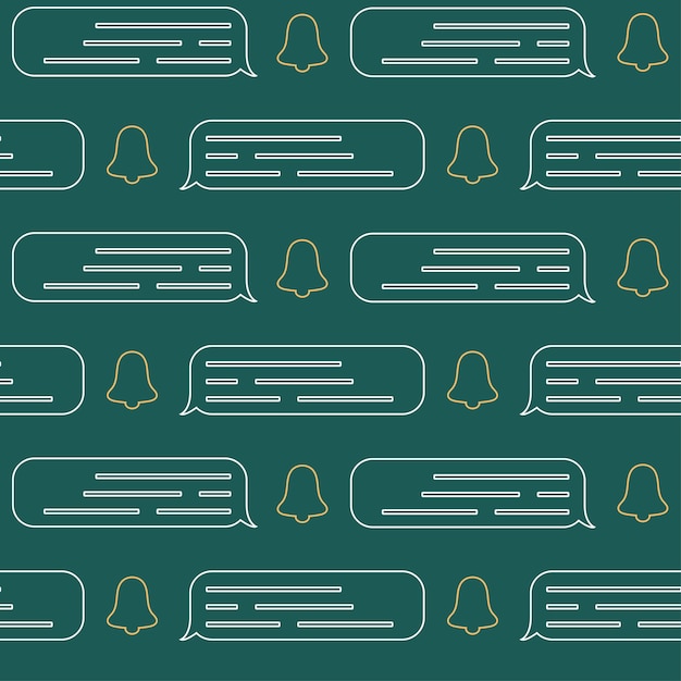 Minimalist Chat Bubble Pattern in Emerald Green | Jiffy Designs