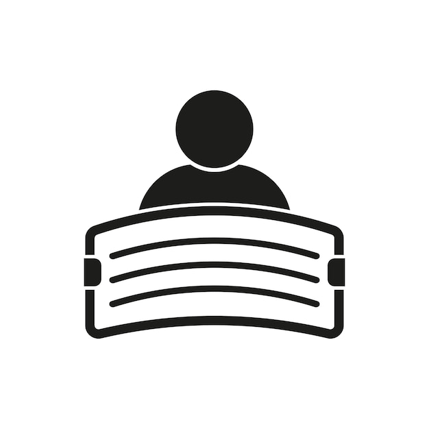 Simple Minimalist Person Icon with Horizontal Bars | Jiffy Designs