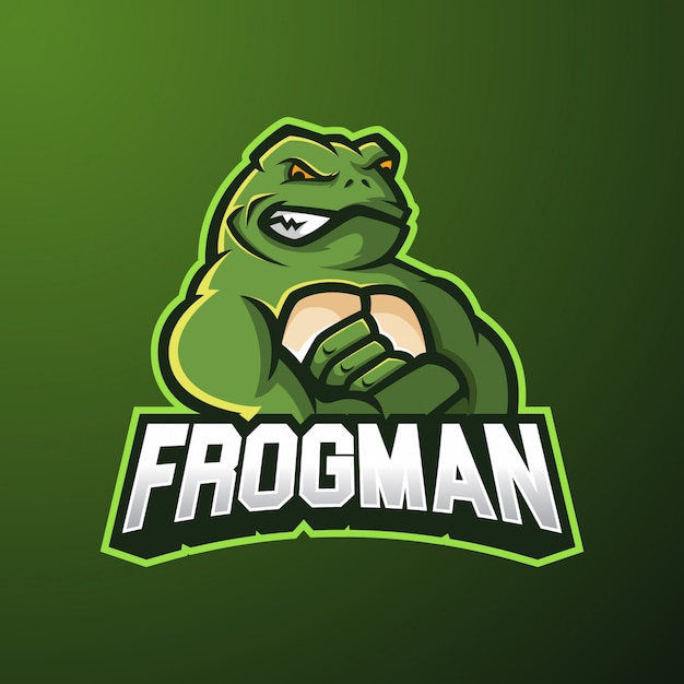 Fierce Frog Mascot Emblem with Bold Typography | Jiffy Designs