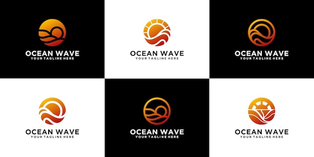 Captivating Collection of Ocean Wave Themed Logos and Symbols | Jiffy ...