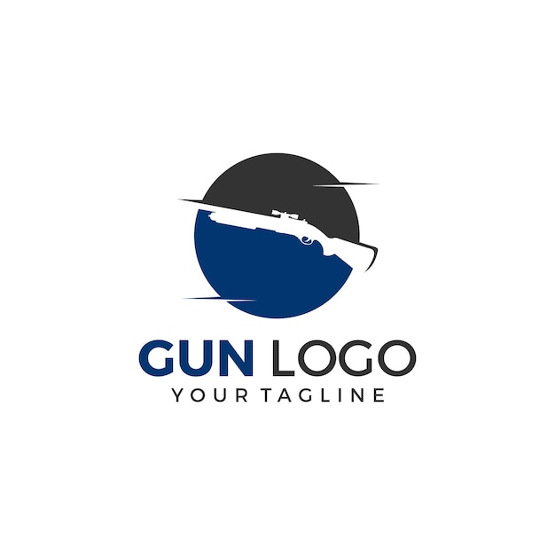 Sleek and Powerful Gun Logo Design with Minimalist Flair | Jiffy Designs