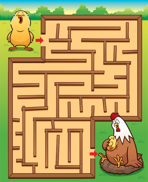 Help the Chick Find Its Way Through the Maze Puzzle | Jiffy Designs