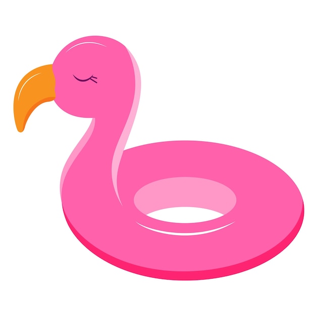 Vibrant Pink Flamingo Pool Float Illustration | Jiffy Designs