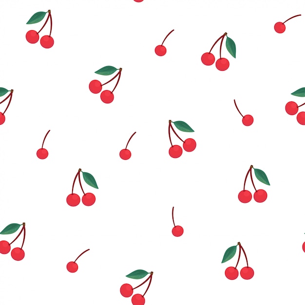 Vibrant Cherry Motif: A Delightful Repeating Pattern | Jiffy Designs