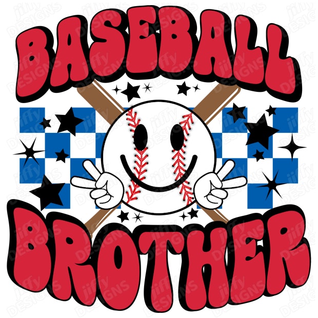 Baseball Brother Peace Sign | Jiffy Designs