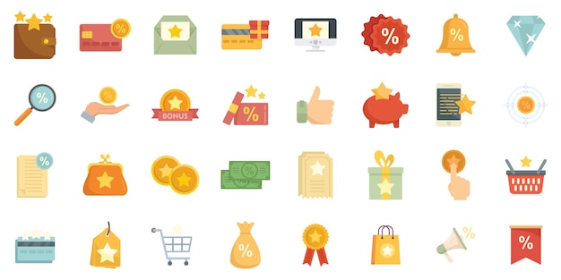 Vibrant Collection of Retail, Finance and Savings Icons | Jiffy Designs