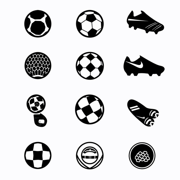 Diverse Collection of Iconic Soccer Symbols and Elements | Jiffy Designs