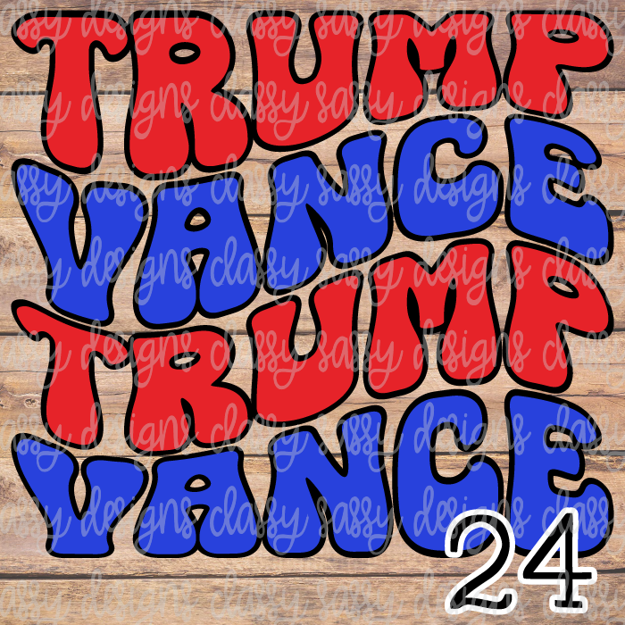 Trump Vance Wave, Trump 2024, Svg Png INSTANT DOWNLOAD Print and Cut ...