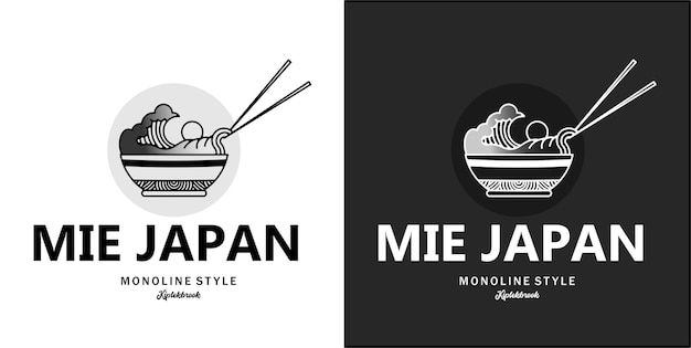 Delectable Japanese Cuisine in Minimalist Monoline Style | Jiffy Designs