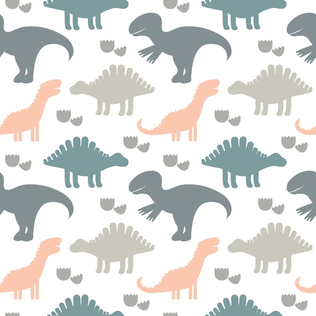 Whimsical Dinosaur Pattern with Vibrant Hues | Jiffy Designs
