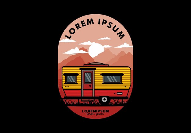 Vibrant Retro Camper Van Adventure Emblem | Jiffy Designs