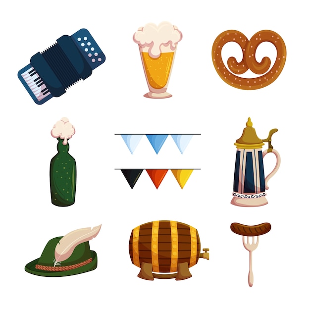 Vibrant Oktoberfest Symbols: A Collection of Iconic Imagery | Jiffy Designs