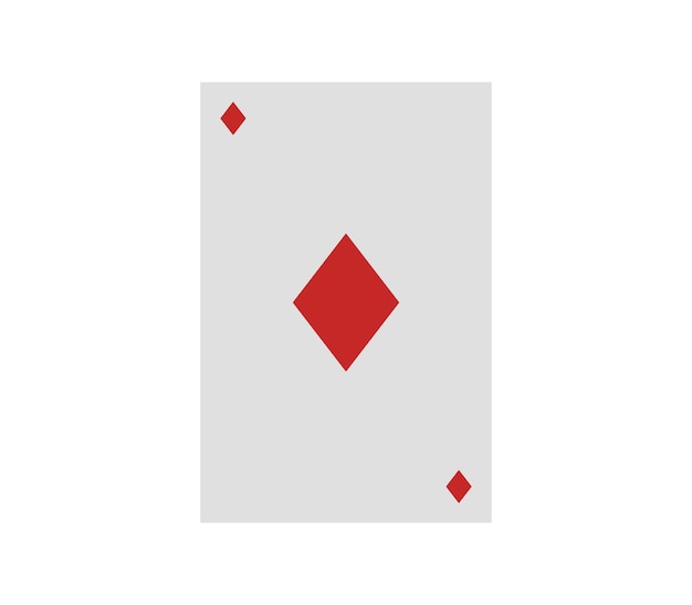 Vibrant Red Diamond Shapes on Minimalist Playing Card | Jiffy Designs