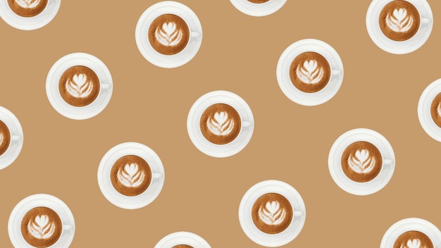 Delightful Coffee Latte Art Patterns in Warm Tones | Jiffy Designs