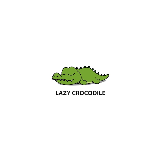 Relaxed Reptile: A Sleepy Crocodile Illustration | Jiffy Designs