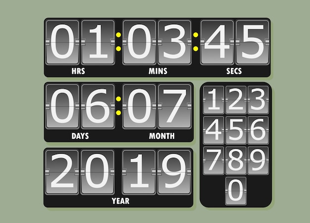 Minimalist Digital Clock Display with Countdown Timers | Jiffy Designs