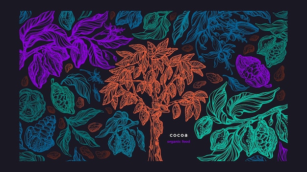 Vibrant Cocoa Leaf Illustration with Lush Botanical Elements | Jiffy ...